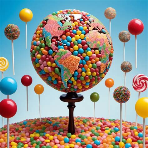 Candy Lollipop Globe Decoration Stable Diffusion Online