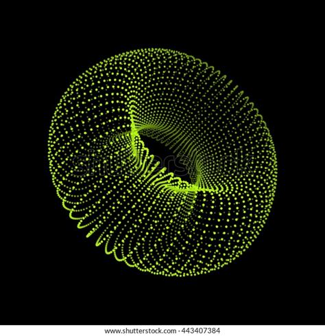 Torus Consisting Points Connection Structure 3d Stock Vector Royalty