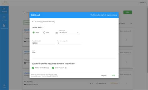 User Guide In Use Project Management Project Admin WeBuild