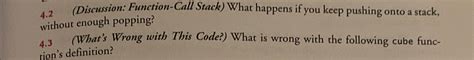 Solved Discussion Function Call Stack what Happens If Solved Discussion Function Call Stack what Happens If