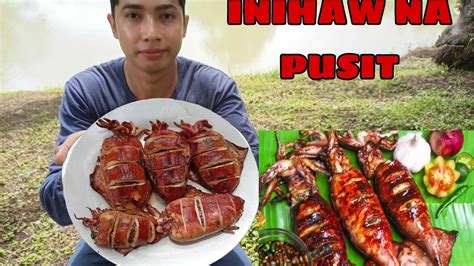 Pagluluto Ng Inihaw Na PUSIT Para Sa Panang Halian YouTube