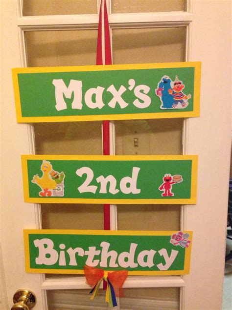Sesame Street Birthday Sign Sesame Street Birthday Birthday Sign