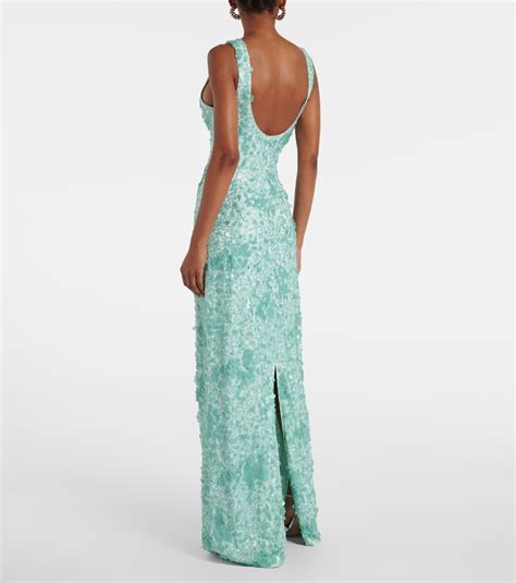 Bex Sequined Maxi Dress In Blue Simkhai Mytheresa