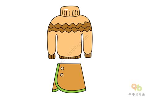 冬日套装简笔画 衣服简笔画