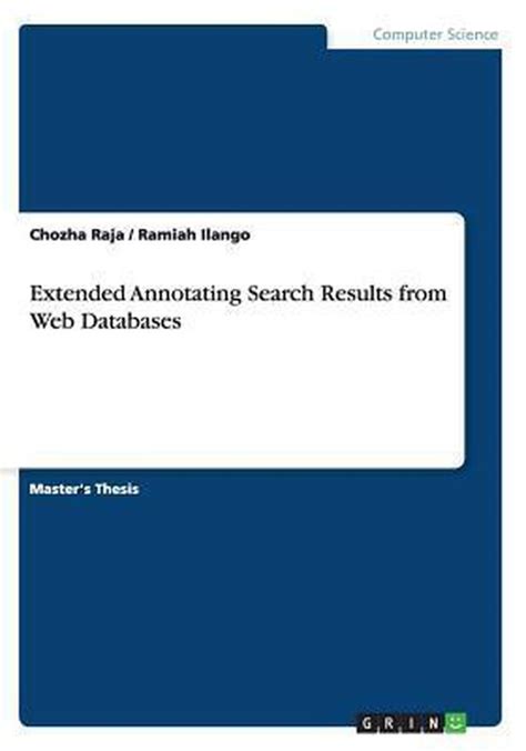 Extended Annotating Search Results From Web Databases 9783656546412