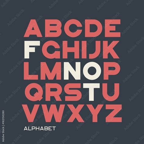 Heavy Sans Serif Typeface Design Vector Alphabet Letters Font Stock Vector Adobe Stock