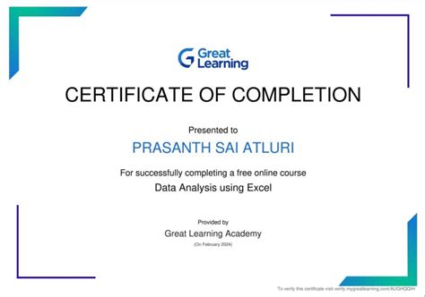prasanth sai atluri on linkedin course completion on data analysis