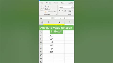 use abs function in excel calculate absolute value in excel excel