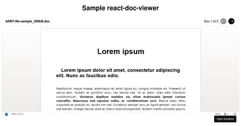 React Docs Viewer Examples Codesandbox