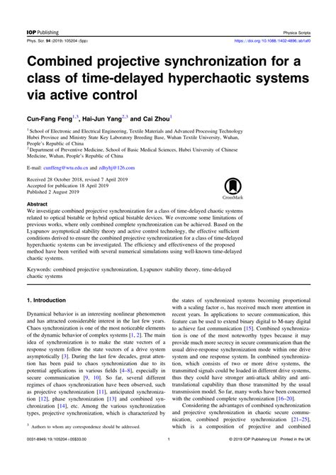 Combined Projective Synchronization For A Class Of Time Delayed