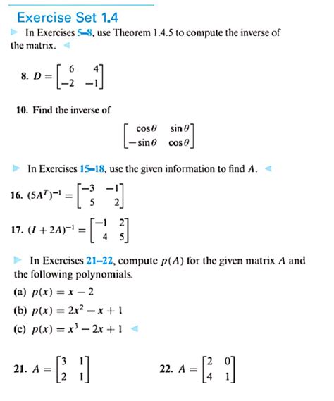 Solved Exercise Set 1 4 In Exercises 58 Use Theorem 1 4 5 Chegg Com