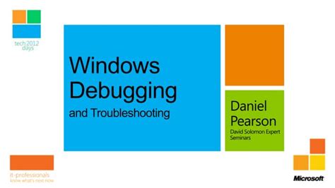 Windows Debugging And Troubleshooting Pptx Computer Software And
