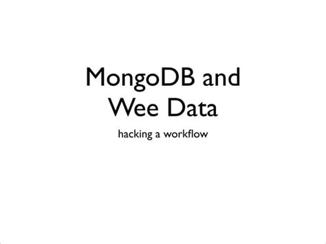 Big Data And Wee Data By Avery Rosen Ppt