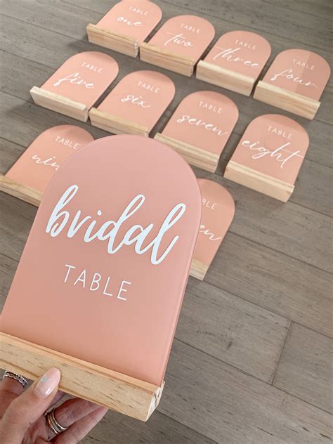 Acrylic Signs Arch Table Numbers Arch Wedding Signs Etsy UK