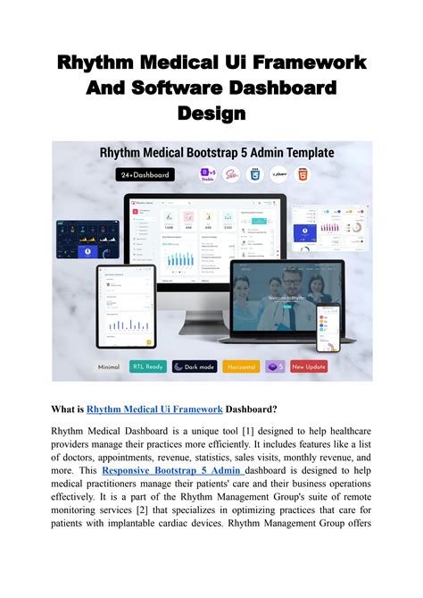 rhythm medical ui framework and software dashboard design by