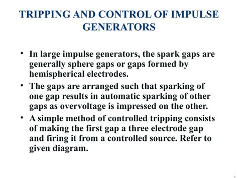 Tripping And Control Of Impulse Generators Ppt Physics Science