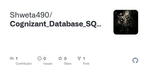 GitHub Shweta Cognizant Database SQL Hands On
