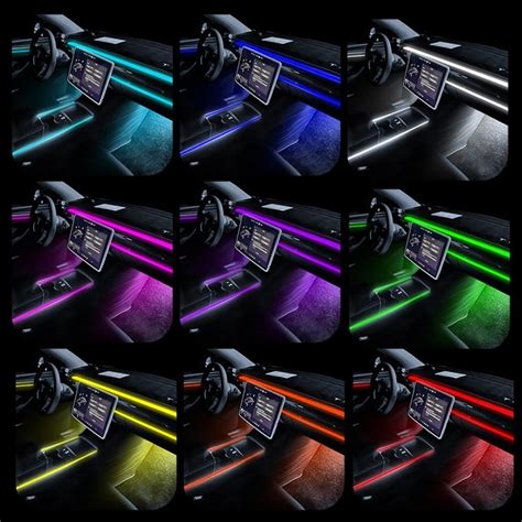 Luces Led Para Automóvil Tira De Luces Interiores Con Control Remoto