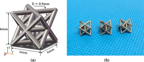 Octet Lattice Cell A Cad Model B Samples Fabricated By Slm Download Scientific Diagram