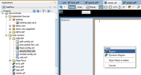 Oracle JDeveloper C Tutorials Working With Bounded Task Flows Regions And Routers