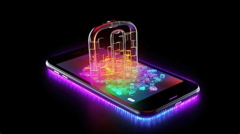 Premium Photo Cybersecurity Illuminated Digital Lock Protection