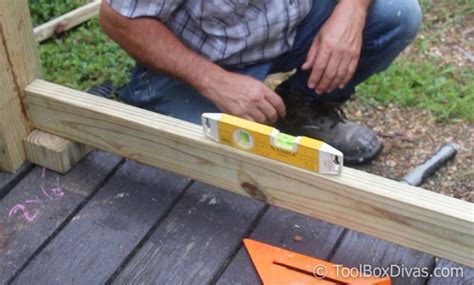 How To Easily Build And Install Deck Railing Toolbox Divas