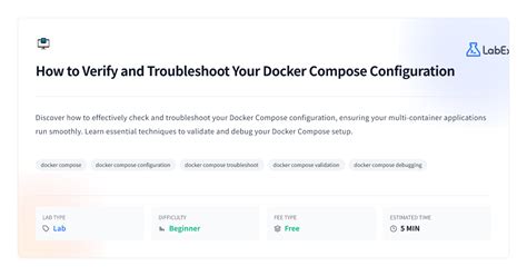 How To Verify And Troubleshoot Your Docker Compose Configuration Labex