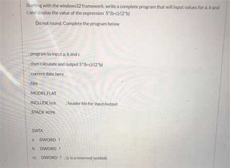 Starting With The Windows32 Framework Write A