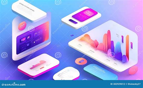 Sculpted Spectrum Vector Ux Landing Mastery Ai Generate Stock Illustration Illustration Of