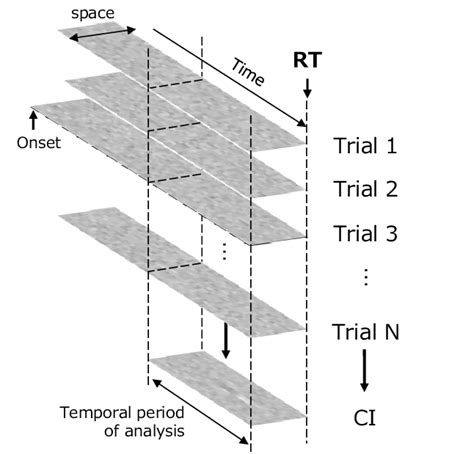 reverse correlation analysis locked to the reaction the classification
