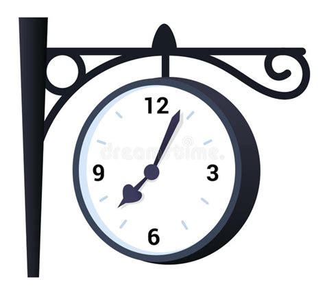 City Clock Modern Flat Design Style Single Isolated Object Stock Vector Illustration Of
