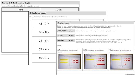 Subtract Digit From Digits Practical Primary Stars Education