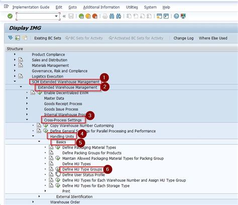 Define Handling Unit Type Groups