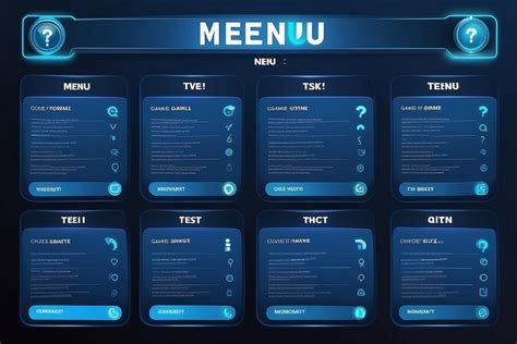 Quiz Test Menu Template Tv Show Game Questions And Answers Test Vector