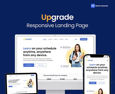 Ui Responsive Landing Page Behance