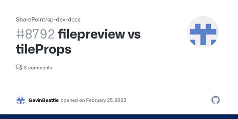 filepreview vs tileprops · issue 8792 · sharepoint sp dev docs · github