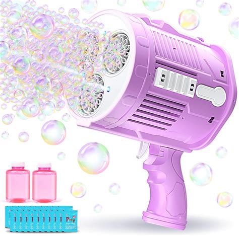 Automatic Bubble Machine Gun Toy Colorful Bubble Machine With Led