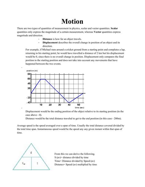 Preliminary Physics Motion And Kinematics Notes Physics Year 11 Hsc Thinkswap