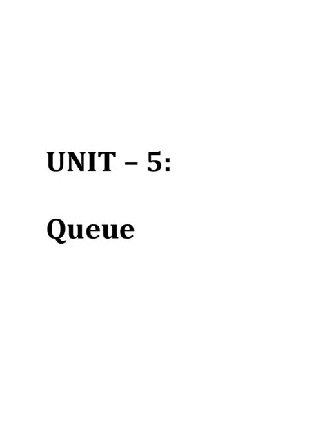 Oop Unit 5 Pdf Queue Abstract Data Type Computer Programming