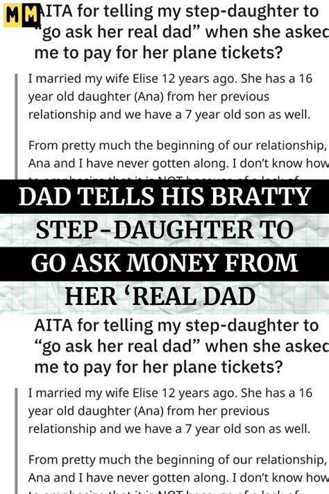 Dad Tells His Bratty Step Daughter To Go Ask Money From Her Real Dad