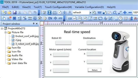 Stone Tft Lcd Module Stm32 Service Robot Motion Status Monitoring