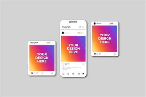 목업 인스타그램 프리미엄 Psd 파일