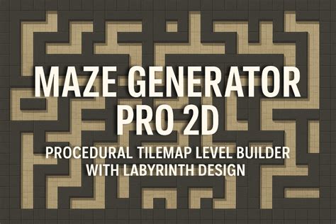 Maze Generator Pro 2d Procedural Tilemap Level Builder With Labyrinth