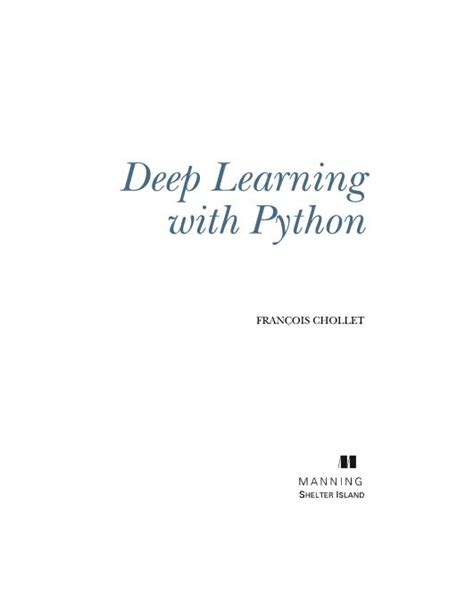 Deep Learning With Pythonpdf 墨天轮文档