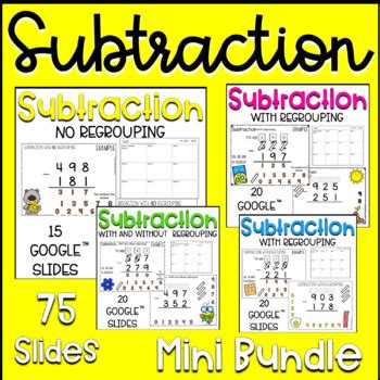 Mini Subtraction Bundle For Google Slides By Upper Grade Prieto
