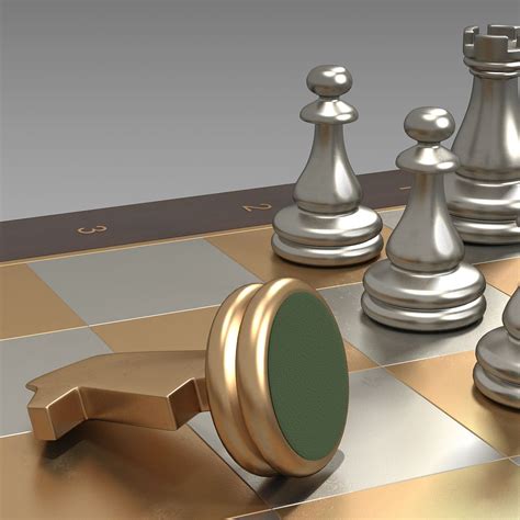 체스 판 금속 3d 모델 19 Max 3ds Fbx Free3d