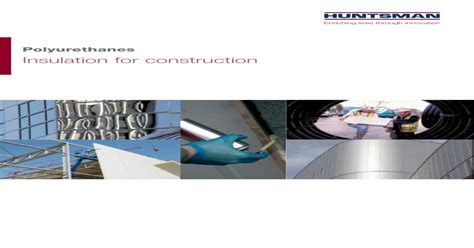 Pdf Polyurethanes Insulation For Construction Huntsman … Library A · The Versatility Of