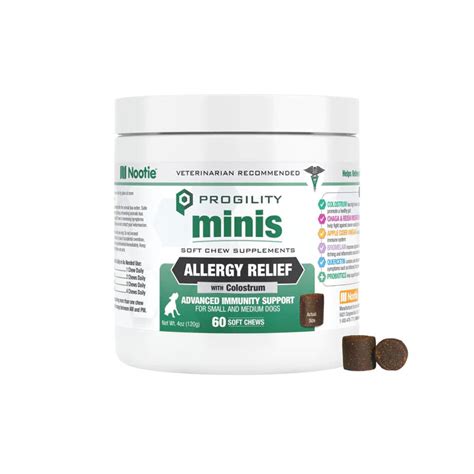 mini progility allergy relief soft chew supplements for small and medi