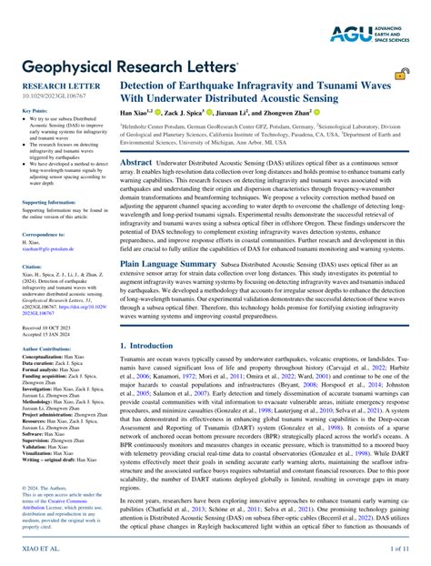 Pdf Detection Of Earthquake Infragravity And Tsunami Waves With