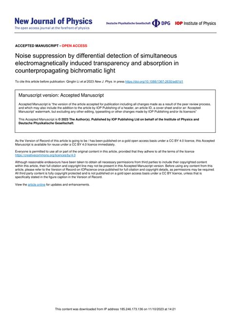 Pdf Noise Suppression By Differential Detection Of Simultaneous
